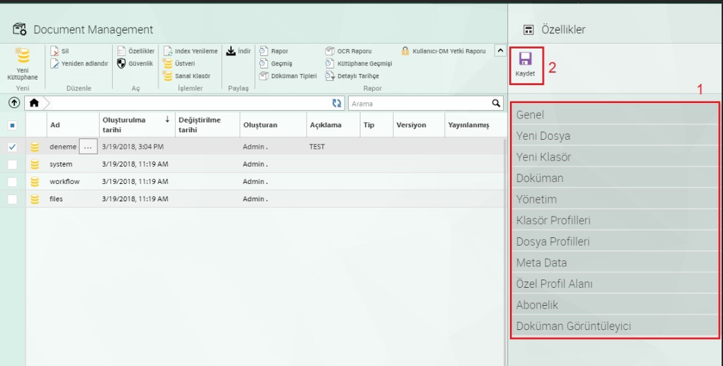 eBA Doküman Yönetimi: Özellikler Dokümanı | Bimser